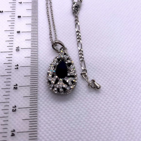Jewelry | Rhinestone Decorated Water Drop Shaped Necklace Pendant With ...